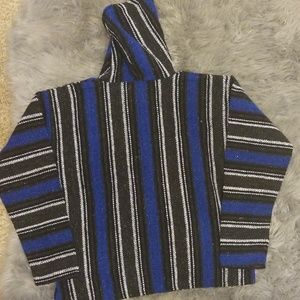 Earth Ragz | Shirts | Earth Ragz Blue Yellow Poncho Sz Large | Poshmark